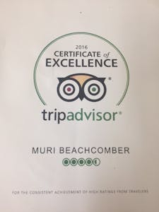 Quiet Beachfront Location on Muri Beach | Muri Beachcomber