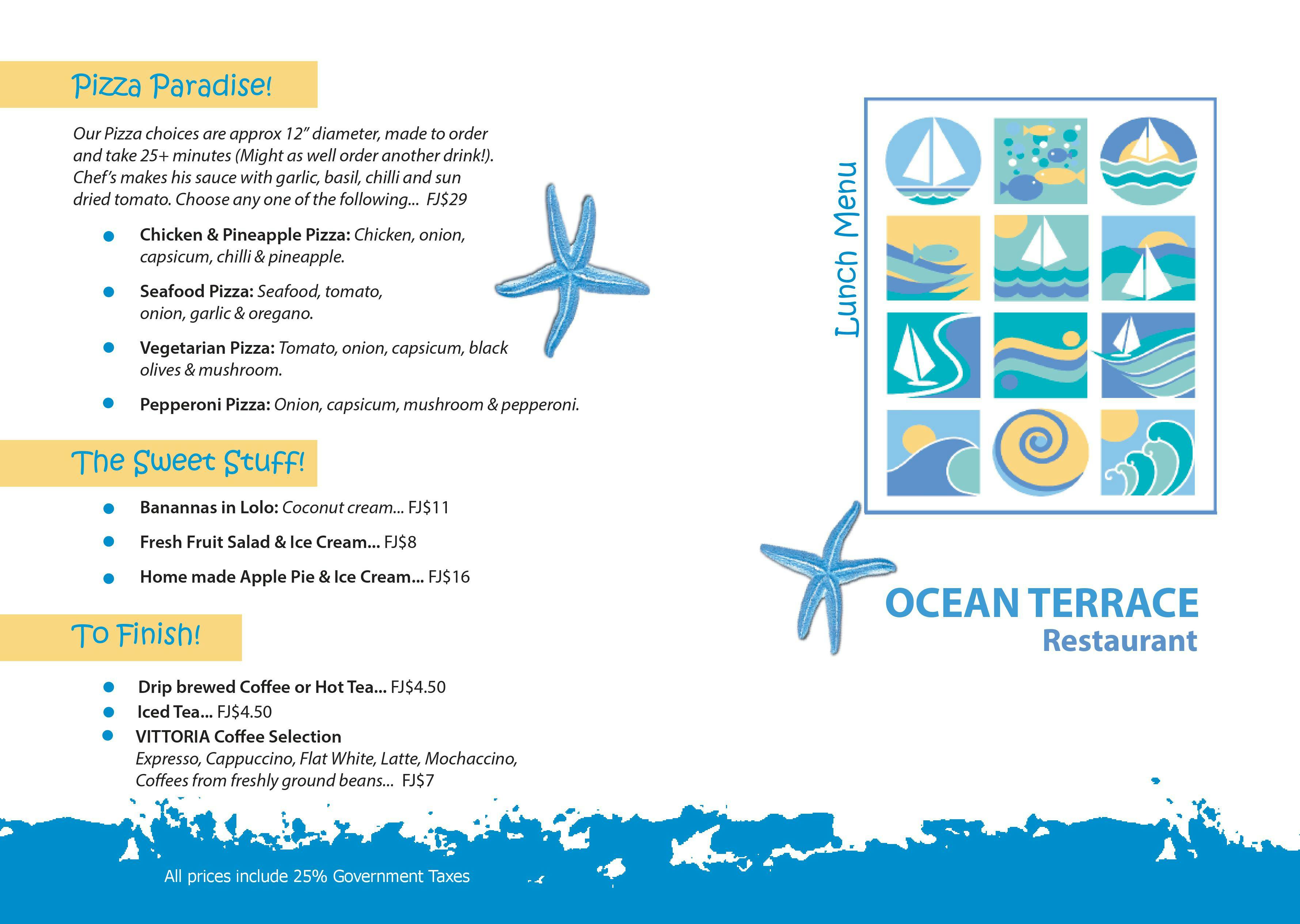 Lunch Menu | Bedarra Beach Inn