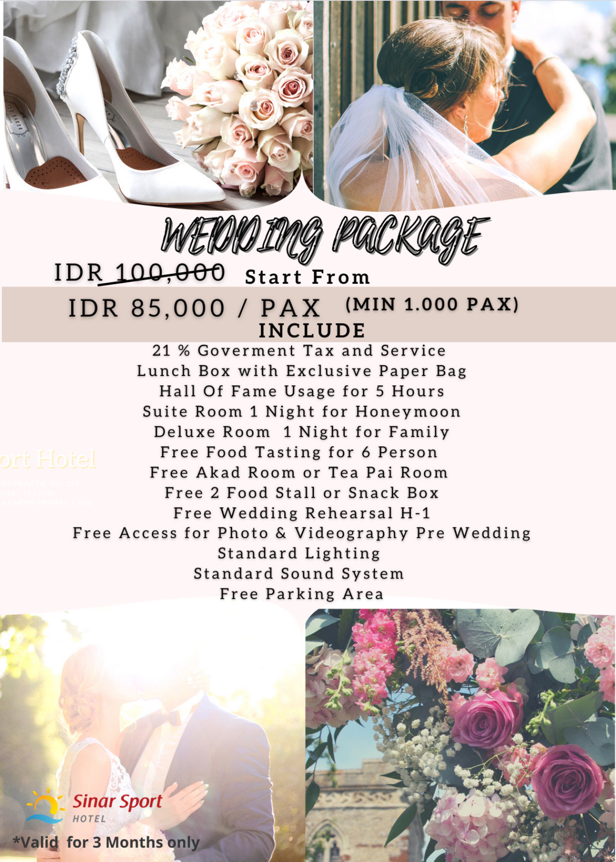 Hotel wedding package store